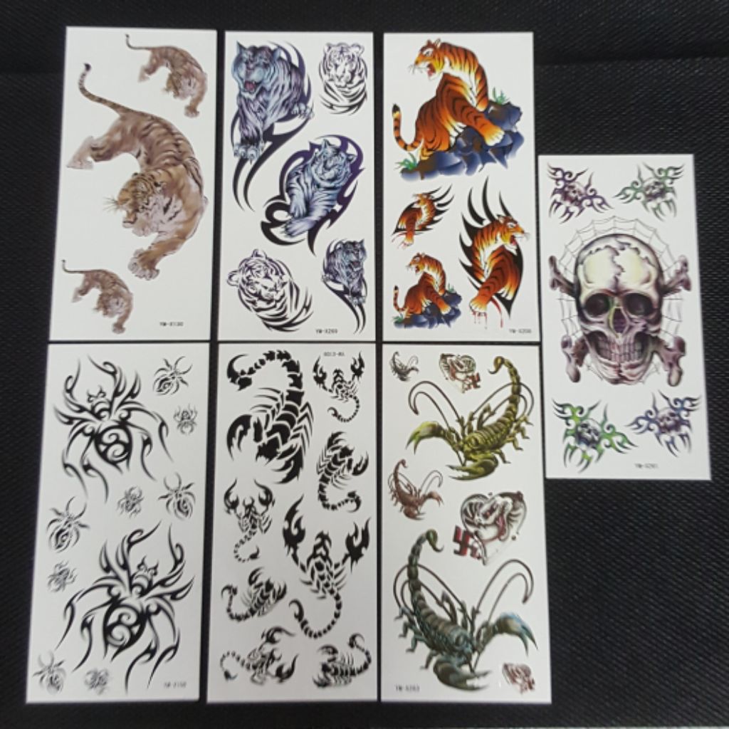 Temporary Tattoo, Tattoo Sticker, Asian/ Insect/ Horror Themed | Shopee ...