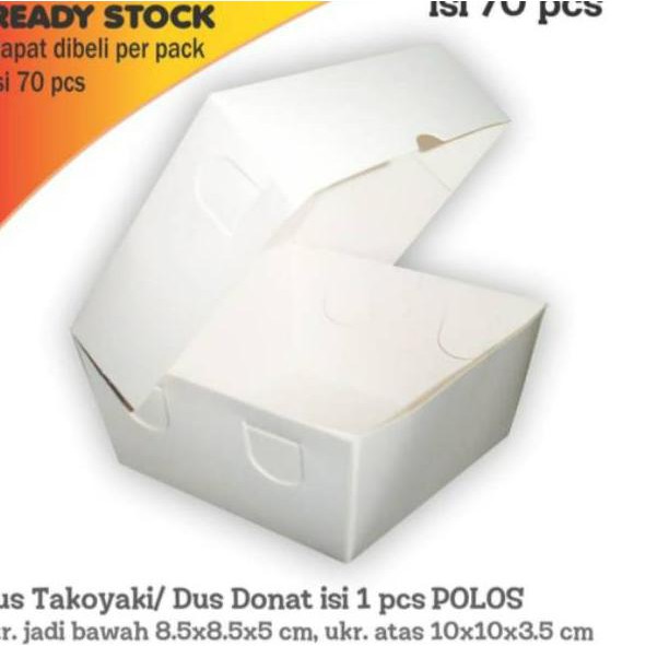 Latest - Takoyaki Box / Plain Donut Box 10x10 cm Foodgraded | Shopee ...
