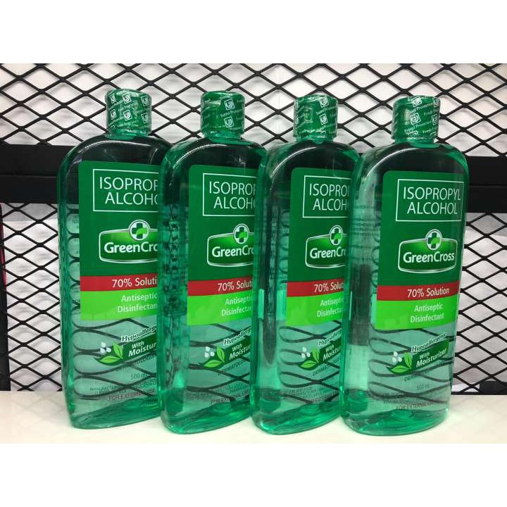SG Home Mall Green Cross (Bundle of 4x500ml) Isopropyl Alcohol 70% Solution 500ml (Exp 05/2025 ...