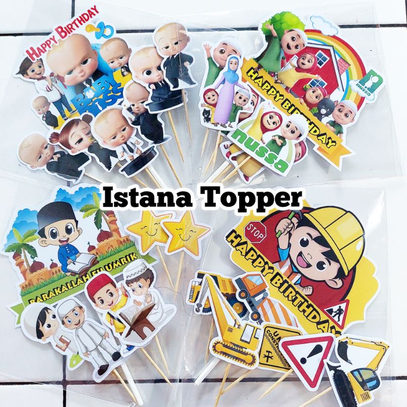 Cake Topper Standard/CUSTOM Theme Baby Boss, Topper Nusa Rara, Topper ...