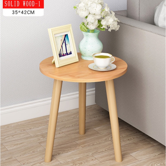 Modern Nordic 100% Solid Wood Corrosion Resistant Small Table Home ...