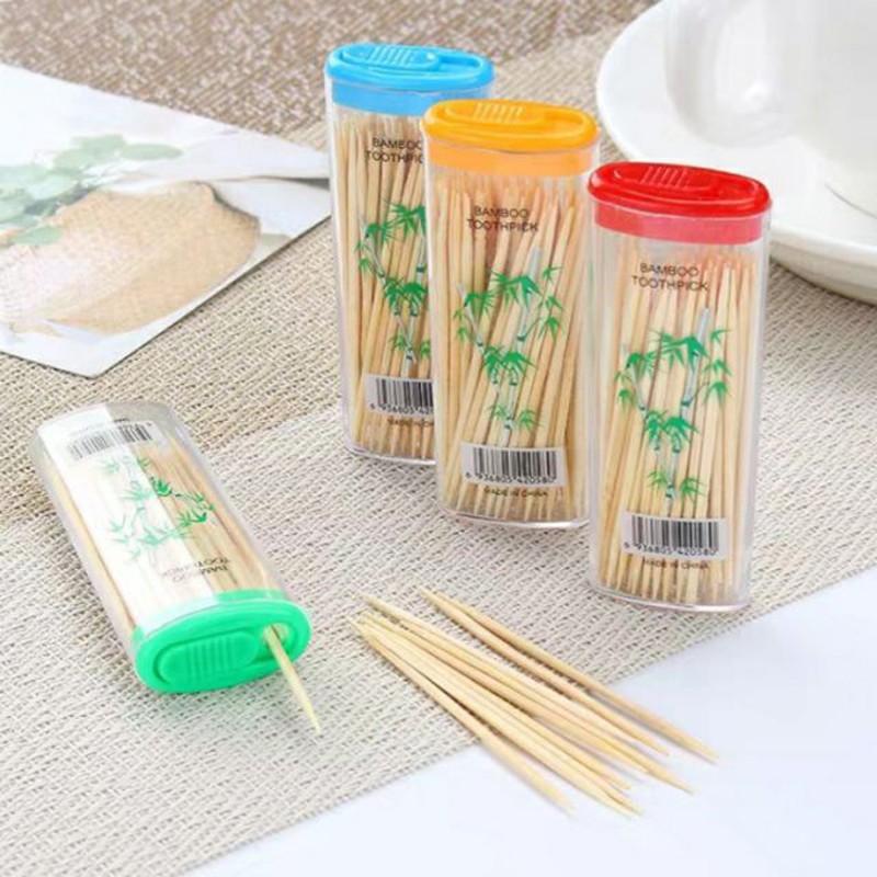 Carry bamboo toothpick banquet travel disposable boxed portable ...