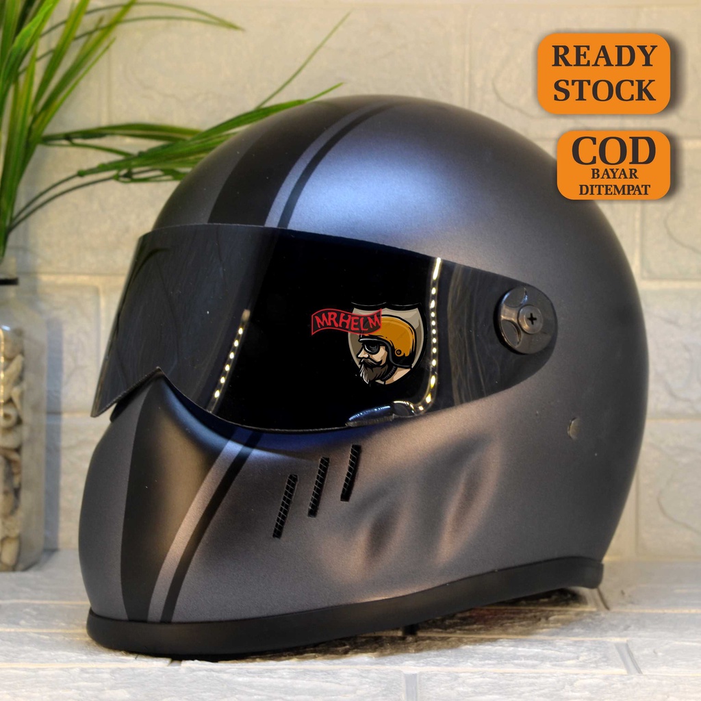 Custom RETRO BANDIT HELMET XXR TRACKER WITH VISOR (MR HELM) | Shopee ...