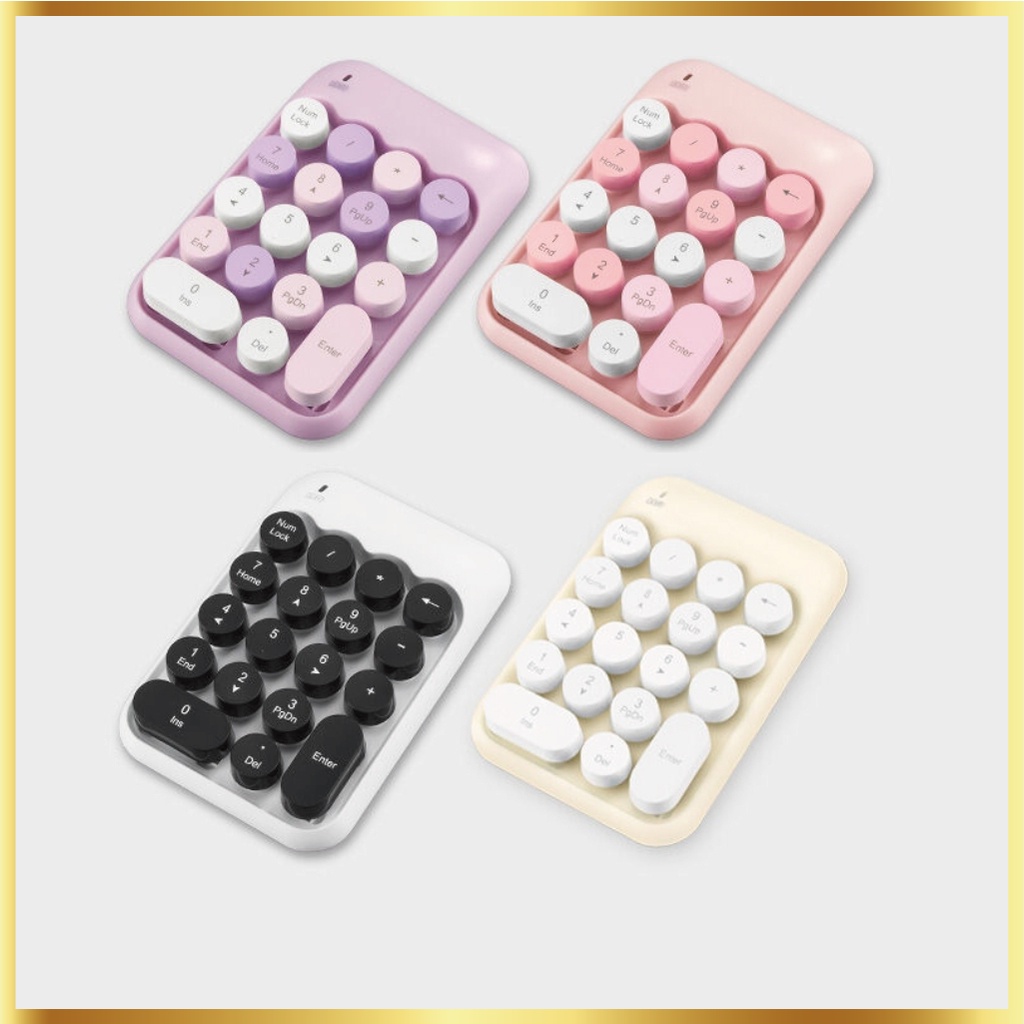 ACTTO Retro POP Wireless 2.4GHz Numeric Keypad Membrane Number Pad ...