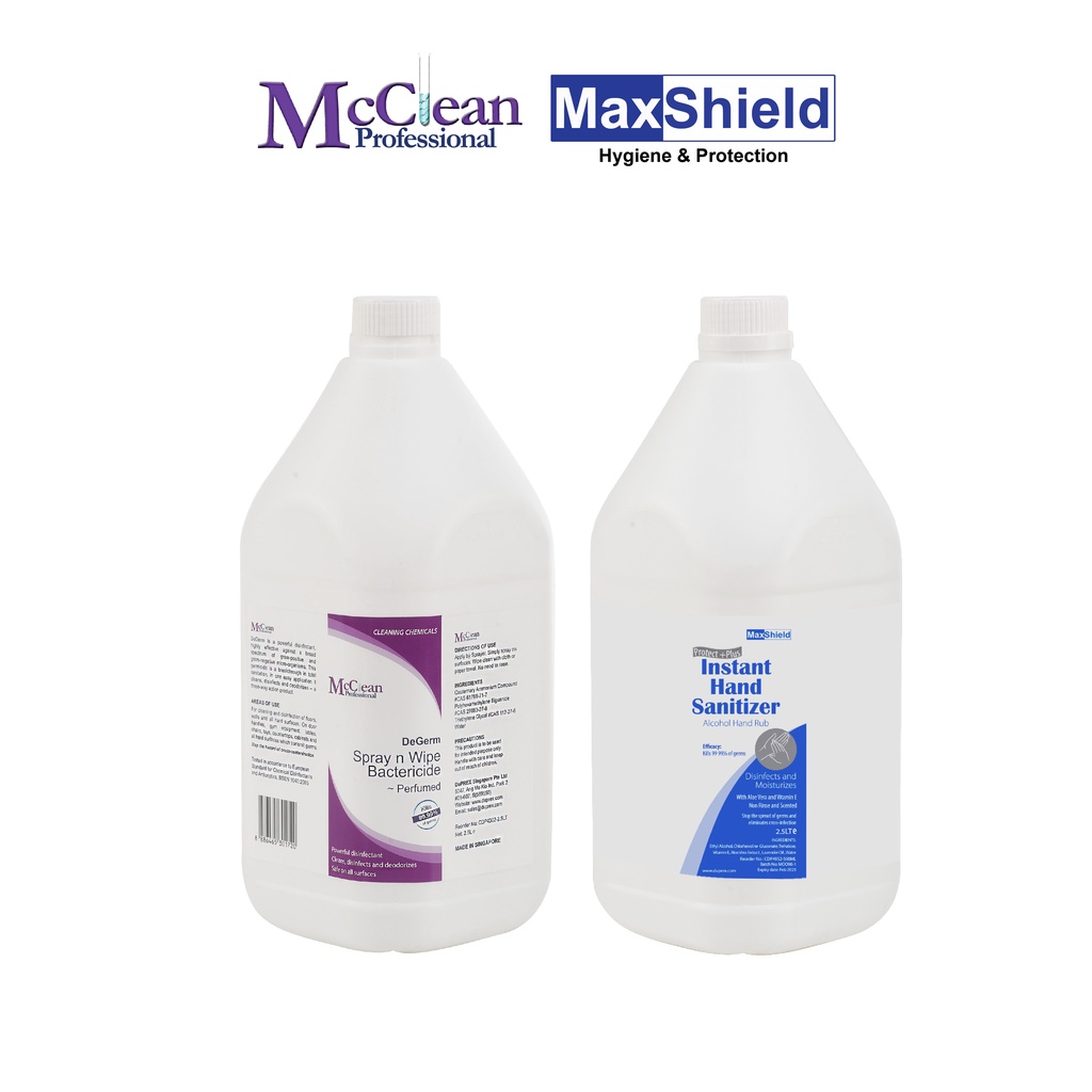 (2 x 2.5LT) Home Disinfection Kit B/ 1x McClean DeGerm Spray n Wipe ...