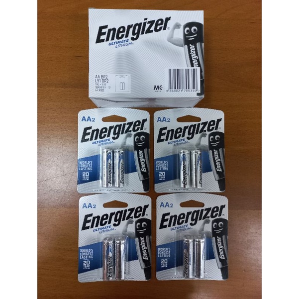 ORGANIZER 4 CARDs (8 PIECES) ENERGIZER ULTIMATE LITHIUM AA 1.5v BATTERY ...
