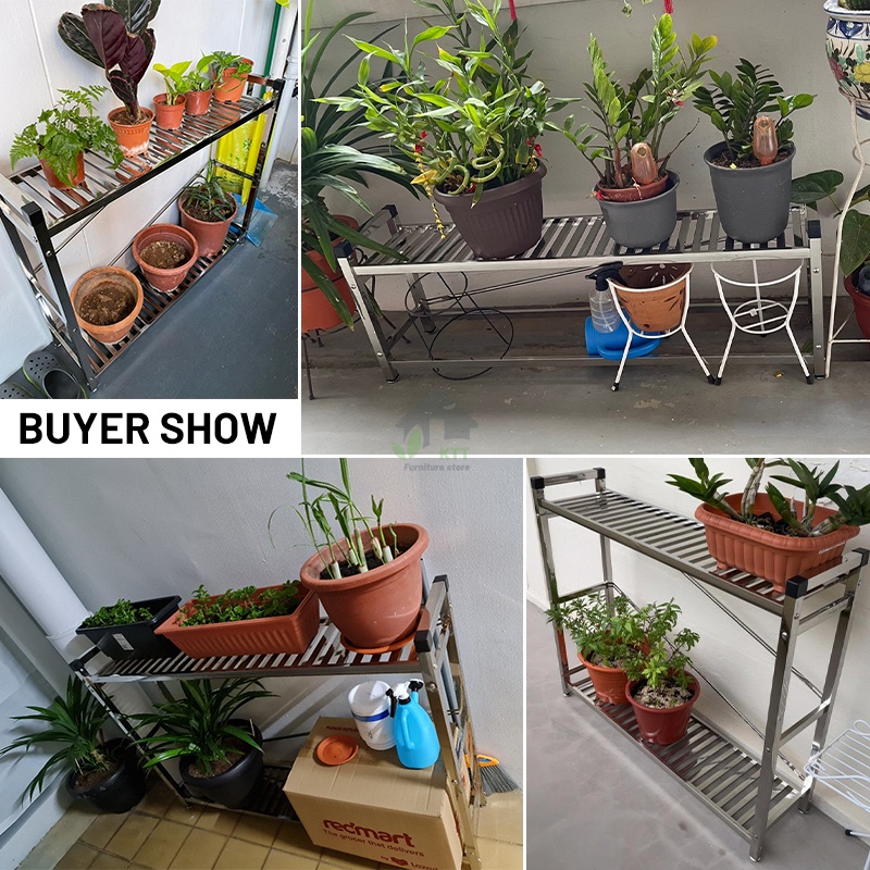 KTT 花架 Plant rack outdoor Plant stand Flower rack Plant rack Stainless ...