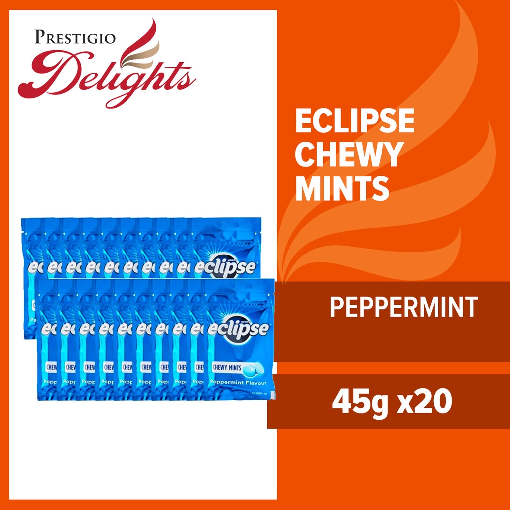 Eclipse Chewy Mints Packet Peppermint Box (45g x 20 pkt) | Shopee Singapore