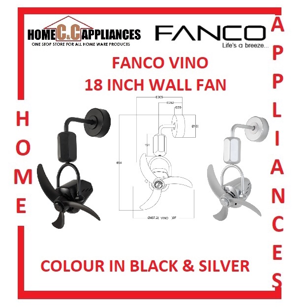 FANCO VINO 18 INCH WALL FAN | Shopee Singapore