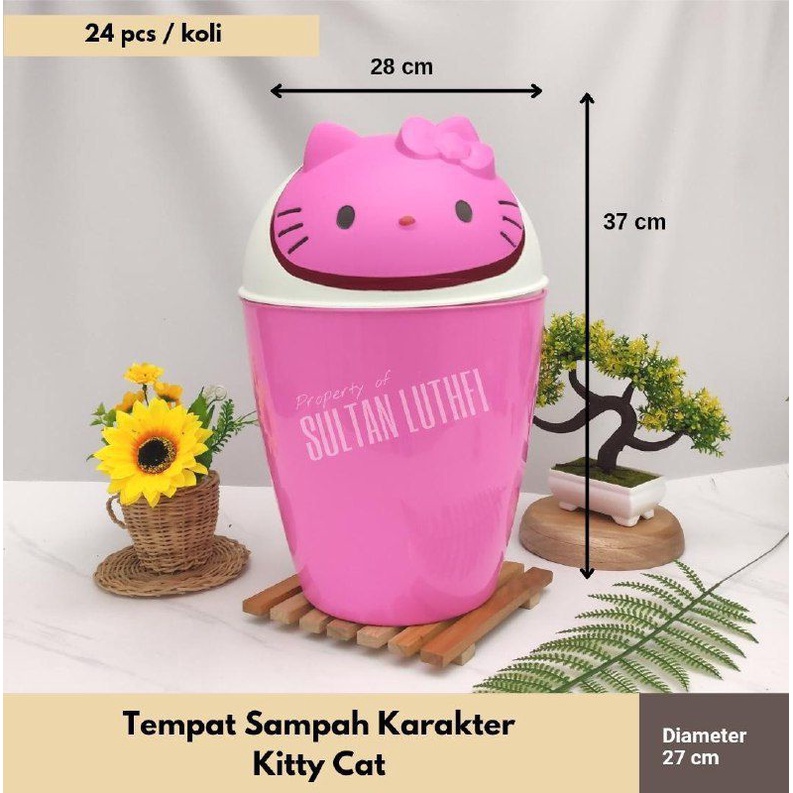 Hello KITTY PANDA TRASH CAN / JUMBO CHARACTER TRASH CAN / PANDA TRASH ...