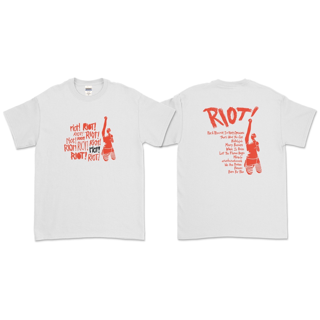 Paramore - RIOT T-SHIRT (FRONT BACK) | Shopee Singapore