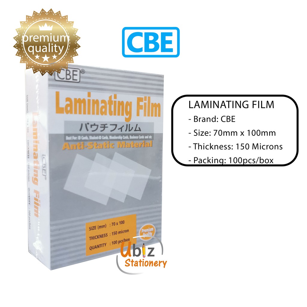 CBE Laminating Film 70mm x 100mm | Shopee Singapore
