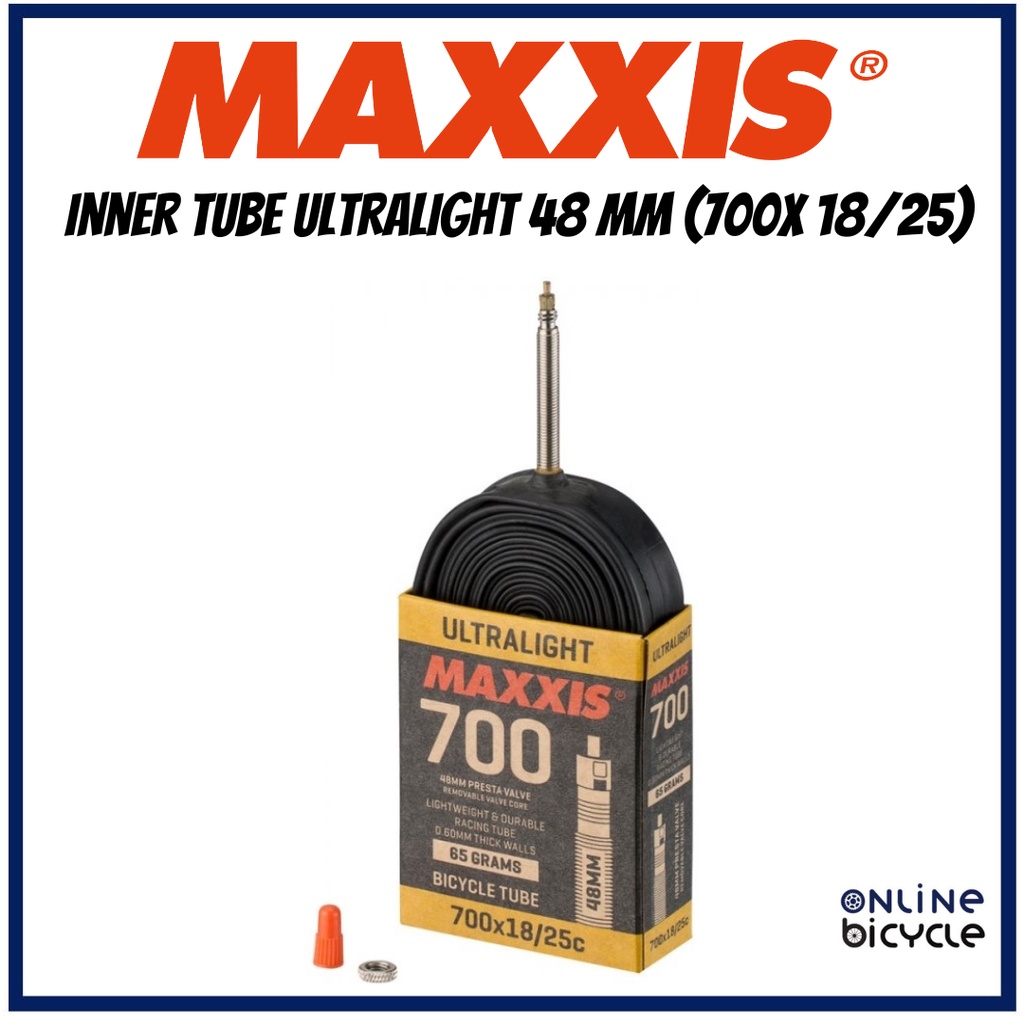 Maxxis Ultralight Inner Tube Bicycle (700c x 23/32) Tube for Road ...