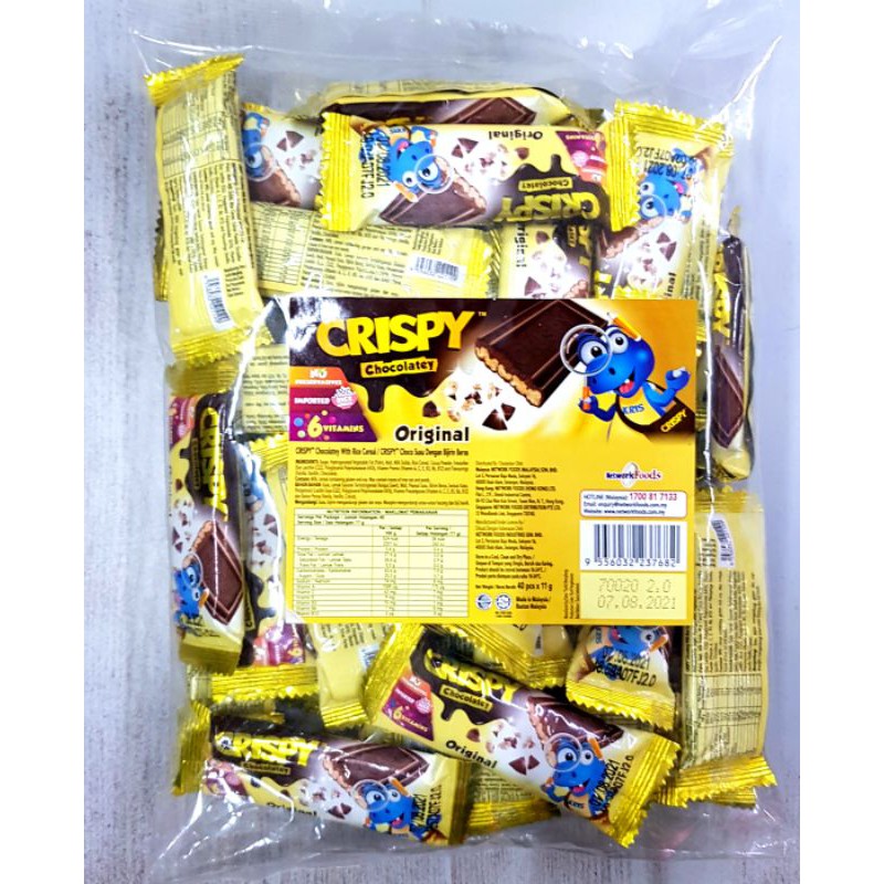 40pcs Crispy Kris Chocolatey Chocolate Coklat Susu | Shopee Singapore