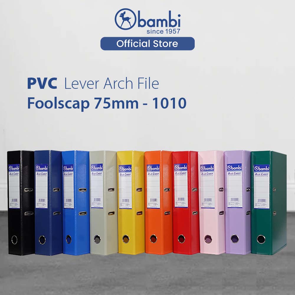 Bambi PVC Lever Arch File FC/F4 75 mm (3 inch) – 1010 | Shopee Singapore