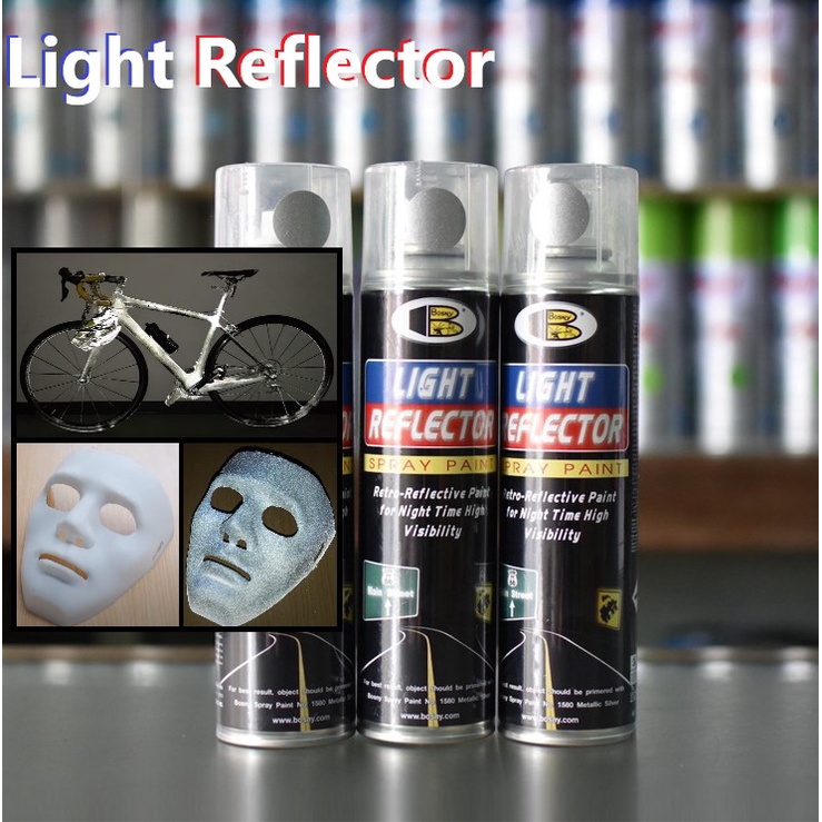 [SG STOCK] BOSNY LIGHT REFLECTOR 200CC Spray Paint Retro-Reflective For ...