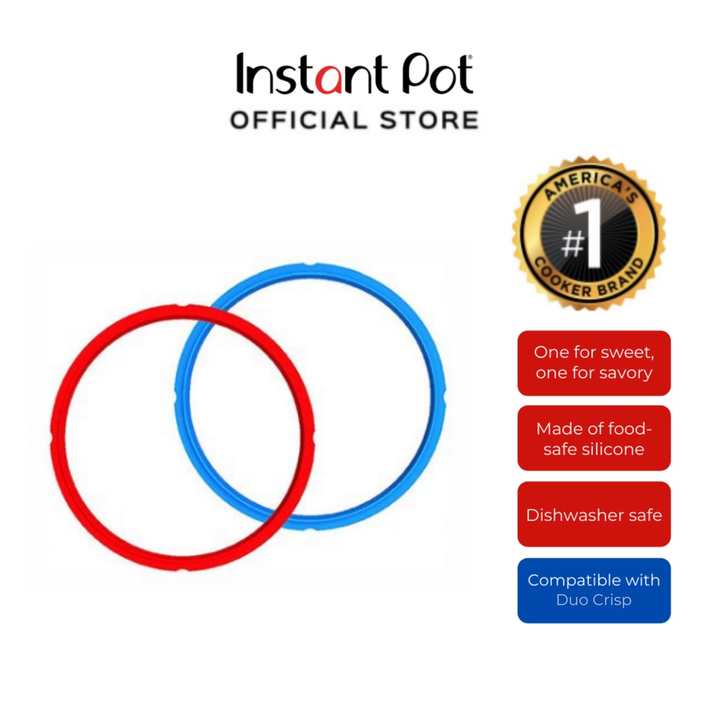 Instant Pot 8-Quart Twin Pack Sealing Rings (Red and Blue) | Shopee ...
