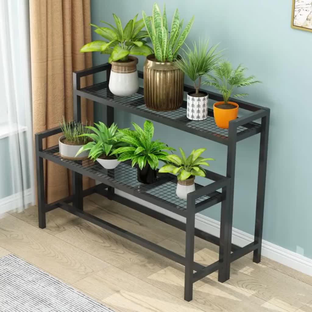 [Available] simple flower stand outdoor balcony wrought iron potted ...