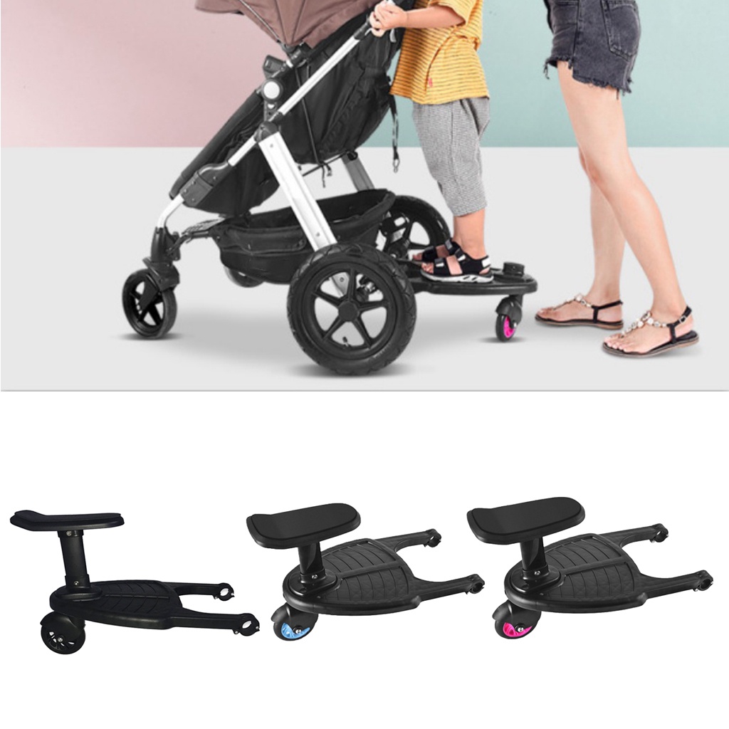 [ COD ] Kids Board w/ Seat Pram Pushchair Twin Child Wheeled Board ...