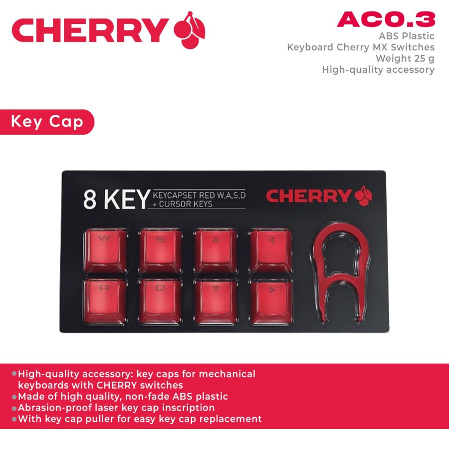 Keycap cherry mx 8 keys wasd cursor abs with puller for keyboard ...