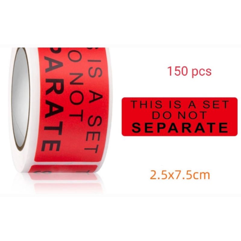 Product Packaging label- red This is a set, do not separate 150pc ...