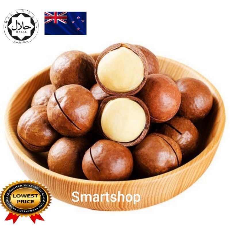 Australian Macadamia /500g Kacang Macadamia Nuts with Shell | Shopee ...