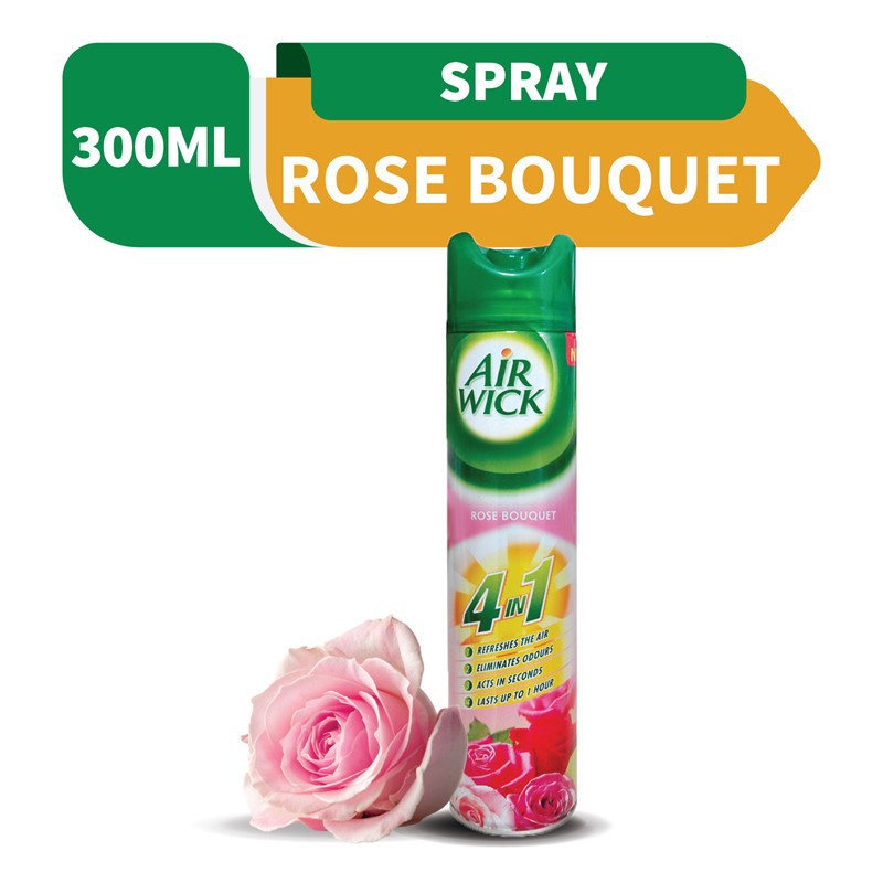 [Bundle of 2] Air Wick Aerosol 4 In 1 Rose Bouquet 300ML | Shopee Singapore