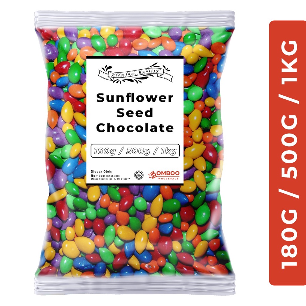 CHOCOLATE SUNFLOWER SEED / KUACI CHOCOLATE/ MIX CHOCOLATE (HALAL) 180GM ...