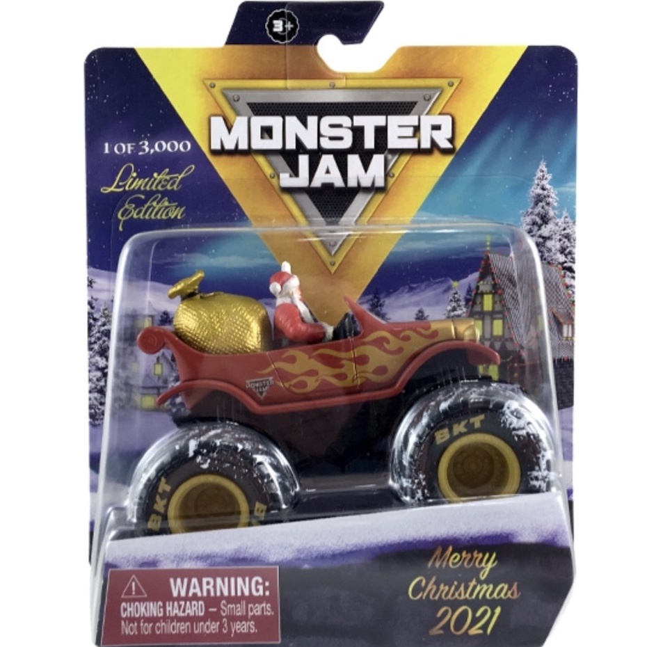 New 2021 Limited Edition Monster Jam 1:64 Christmas X'mas Santa's ...