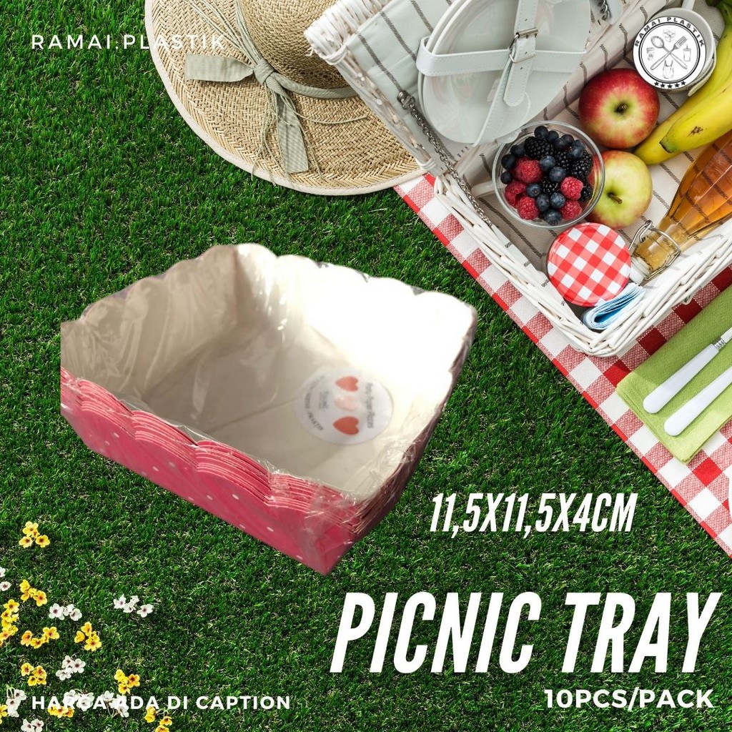Picnic bowl/ Picnic box/ paper Picnic uk 11,5x11,5x4cm & 12x12x4cm ...