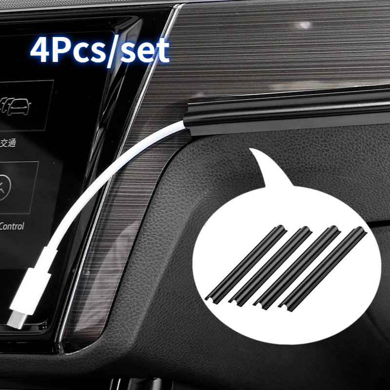 4Pcs Hidden Car Wire Cover Protector Cable Line Sleeve Wires Clips ...