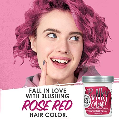 Punky Colour Semi Permanent Rose Red Hair Dye Conditioning Hair Colour ...