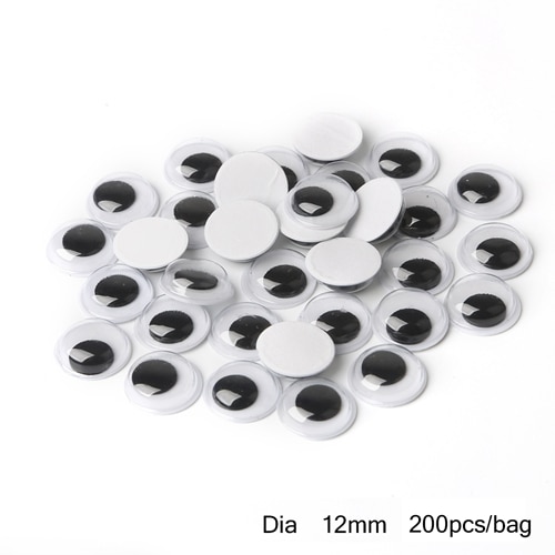 50-500pcs Self-adhesive 5-24mm Animal Moving Eyes For Toys Dolls Googly ...