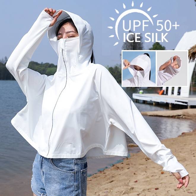Women Sun Protection Jacket Anti UV Ice Silk Breathable Quick Dry ...