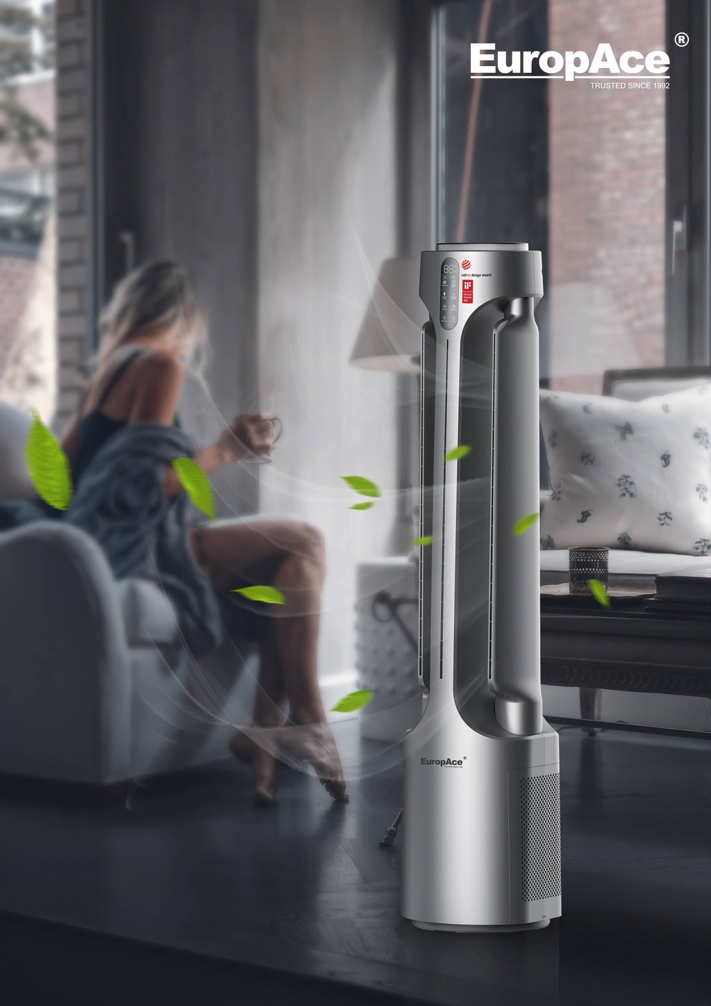 EuropAce Intelligent Dual Wings Air Purifying Bladeless Fan | EBFZ1 ...