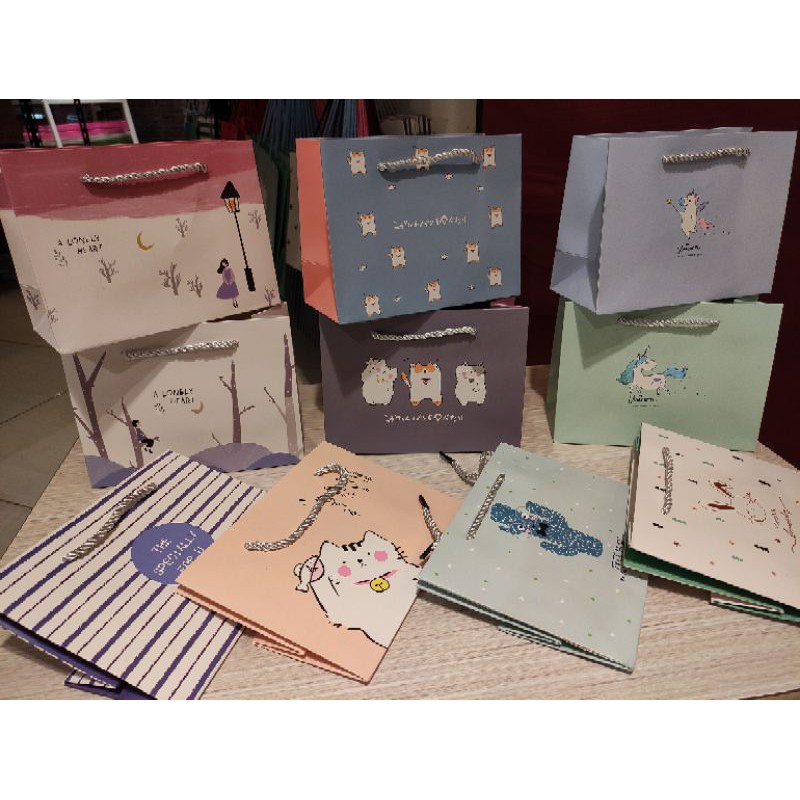 Mini Cute Paper Bag Size 14.5x19.5x8.5cm | Shopee Singapore