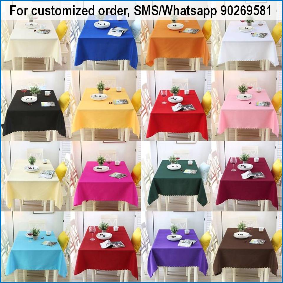 Premium Quality Purity Color Table Cloth*Pastoral Polyester Fiber ...
