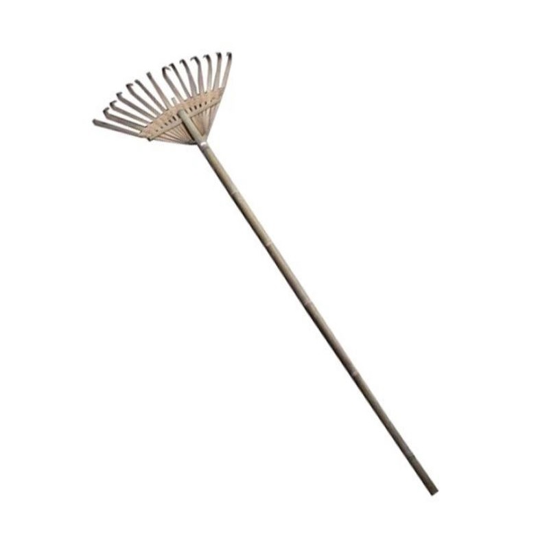 Bamboo Garden Rake (6 feet) - great for leaves, grass clippings after ...