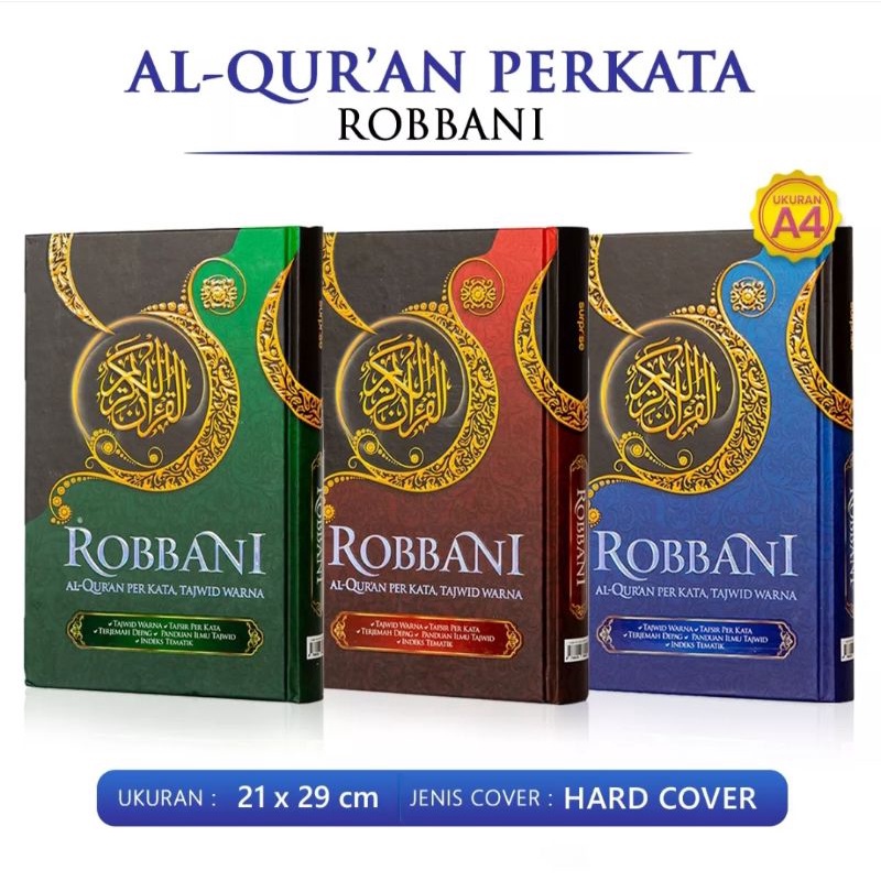 Al-quran Robbani A4, Al-Quran Robani Tajwid Color Translation Words and ...