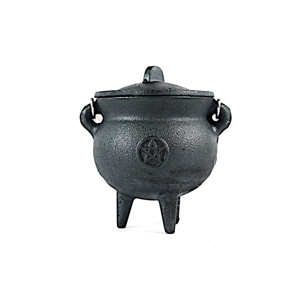 AETHERSTONES Cast Iron Pentagram Wicca Magic Mini Pot Cauldron | Shopee ...
