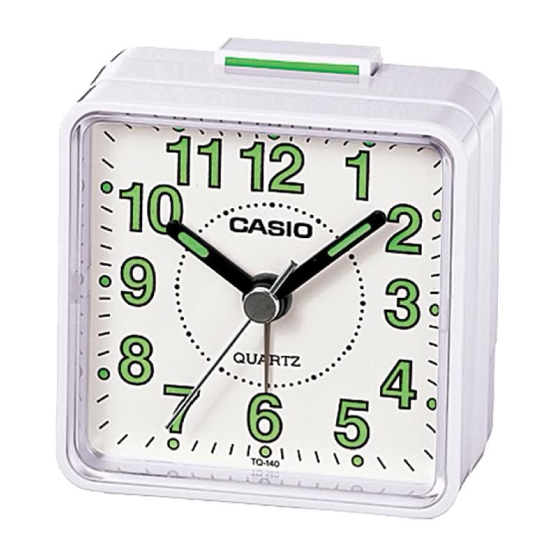 Casio Standard Traveller's White Resin Table Clock TQ140-7D TQ-140-7D ...