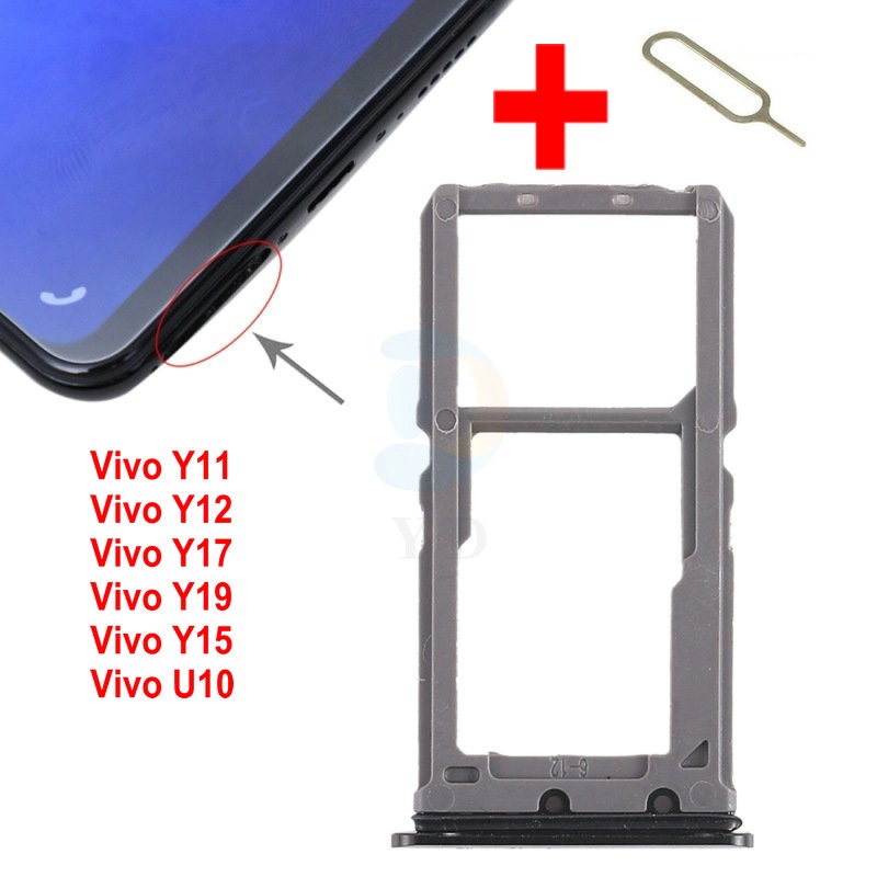 SIM card tray For Vivo Y11 2019 Y12 Y17 Y19 Y15 U10 Y90 Y95 V20 V11 ...