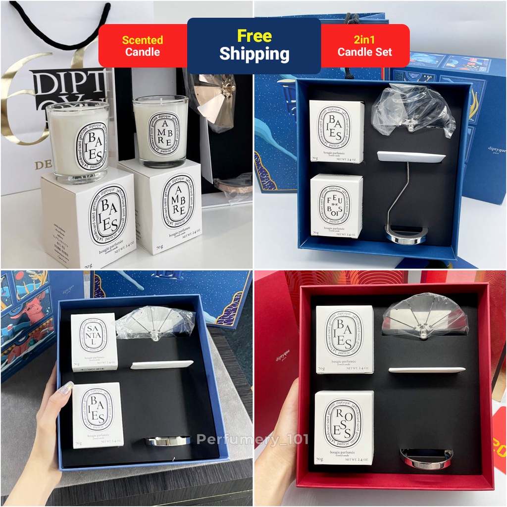 Diptyque 2 In 1 Candle Set Collection with Paper Bag | Shopee Singapore