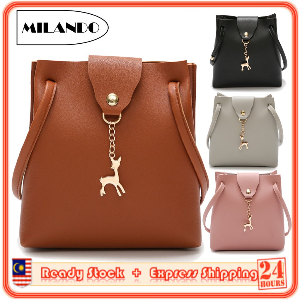 MILANDO Ladies Women PU Leather Dinner Handbag Crossbody Sling Bag ...