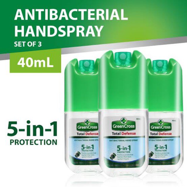 GreenCross Alcohol Total Defense 5n1 Hand Spray 40mL X 3 bottles ...