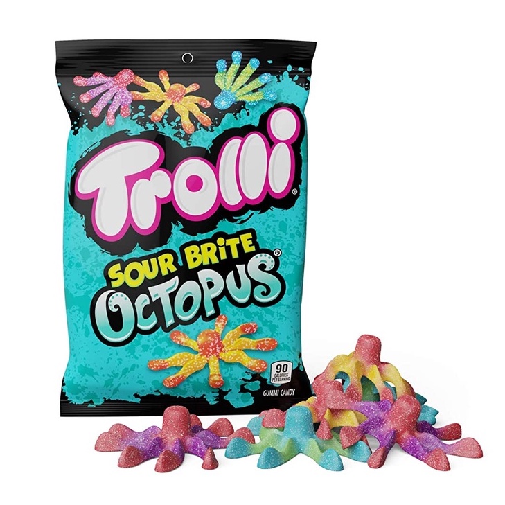 Trolli Sour Brite Octopus Chewy Candy Sour Candy (179g) | Shopee Singapore