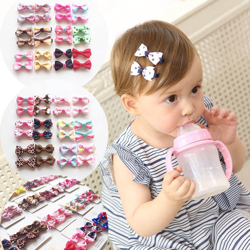 10pcs/set Cute Children Hair Clip Hair Accessories Headwear Baby Ribbon ...