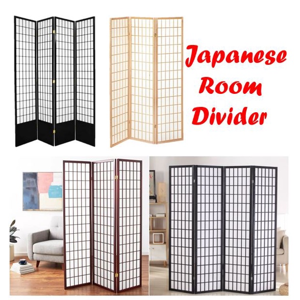 Room Partition Divider Japanese Style Screen Divider Privacy Folding ...