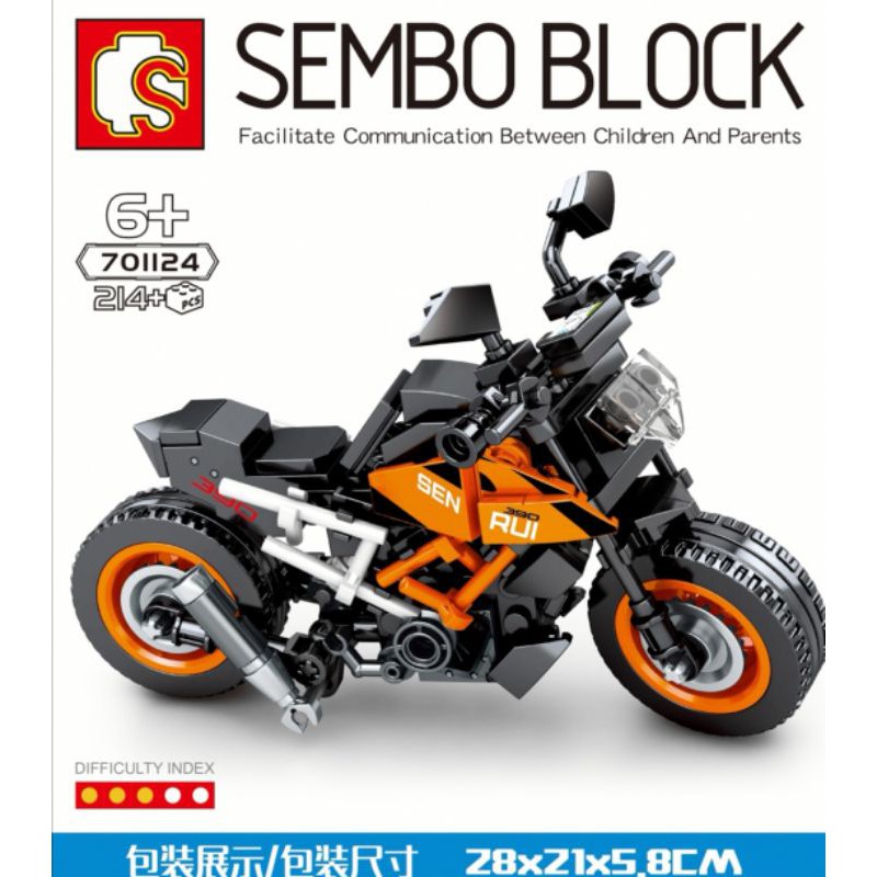 Sembo Block Techinque 701124 Enjoy the Ride Bike Motor Small Motorcycle ...