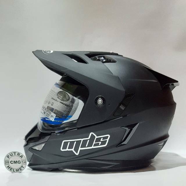 MDS SUPER PRO SOLID BLACK DOFF HELMET | Shopee Singapore